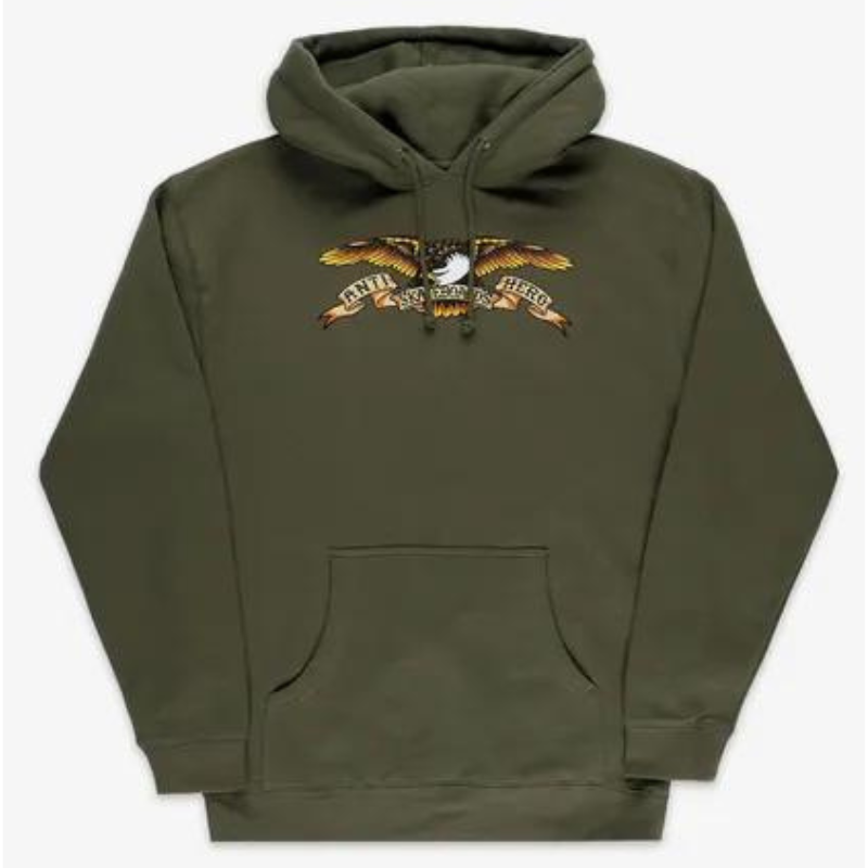 Anti Hero Eagle Pullover Hooded Sweatshirt Army – Sparky Online Store