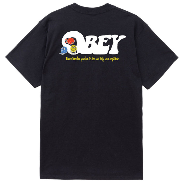 Obey Earth Drop Out T-Shirt Black – Sparky Online Store